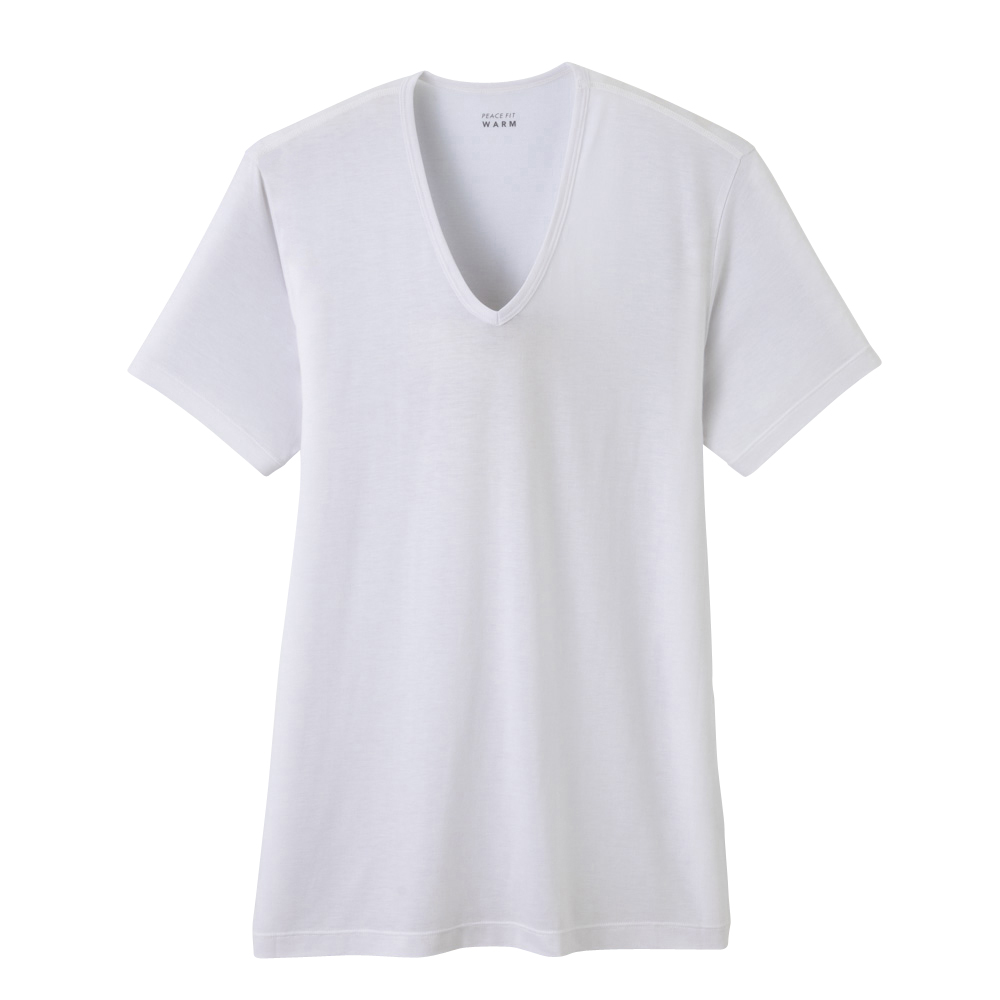 PEACE FIT WARM 半袖Vネックシャツ -イオンのプライベートブランド TOPVALU(トップバリュ) - イオンのプライベートブランド TOPVALU(トップバリュ)